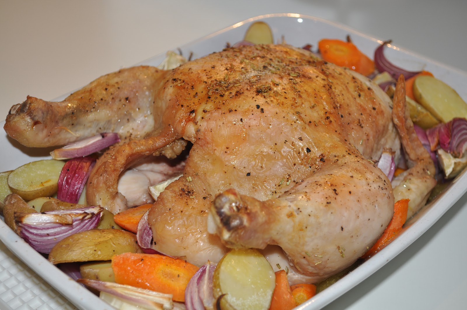 Anne Karins Mat og Vin: Landkylling på en grønnsakseng