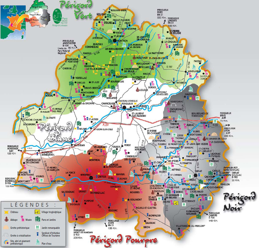 Map of the dordogne - leoholf