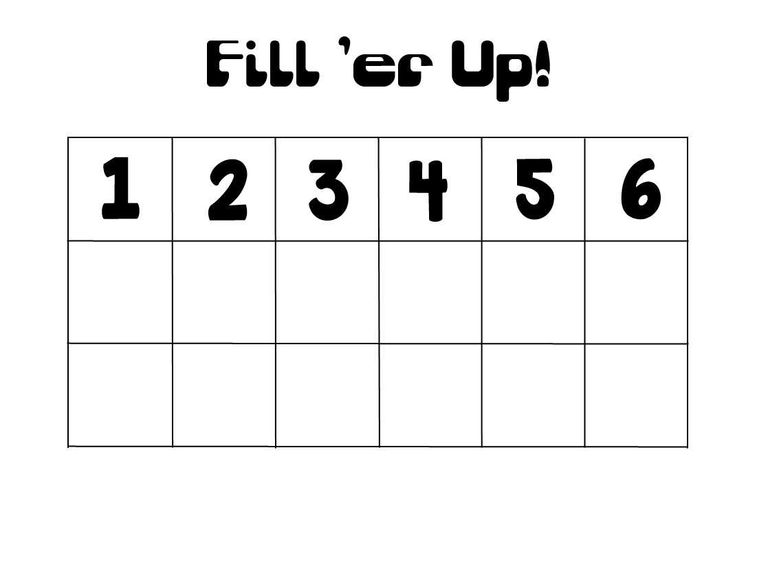 Kindergarten and Mooneyisms: Fill 'er Up Math Game and Freebie!