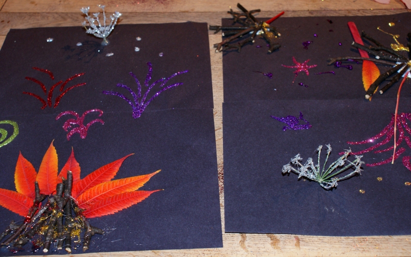 lightly enchanted: 3D bonfire and fireworks art