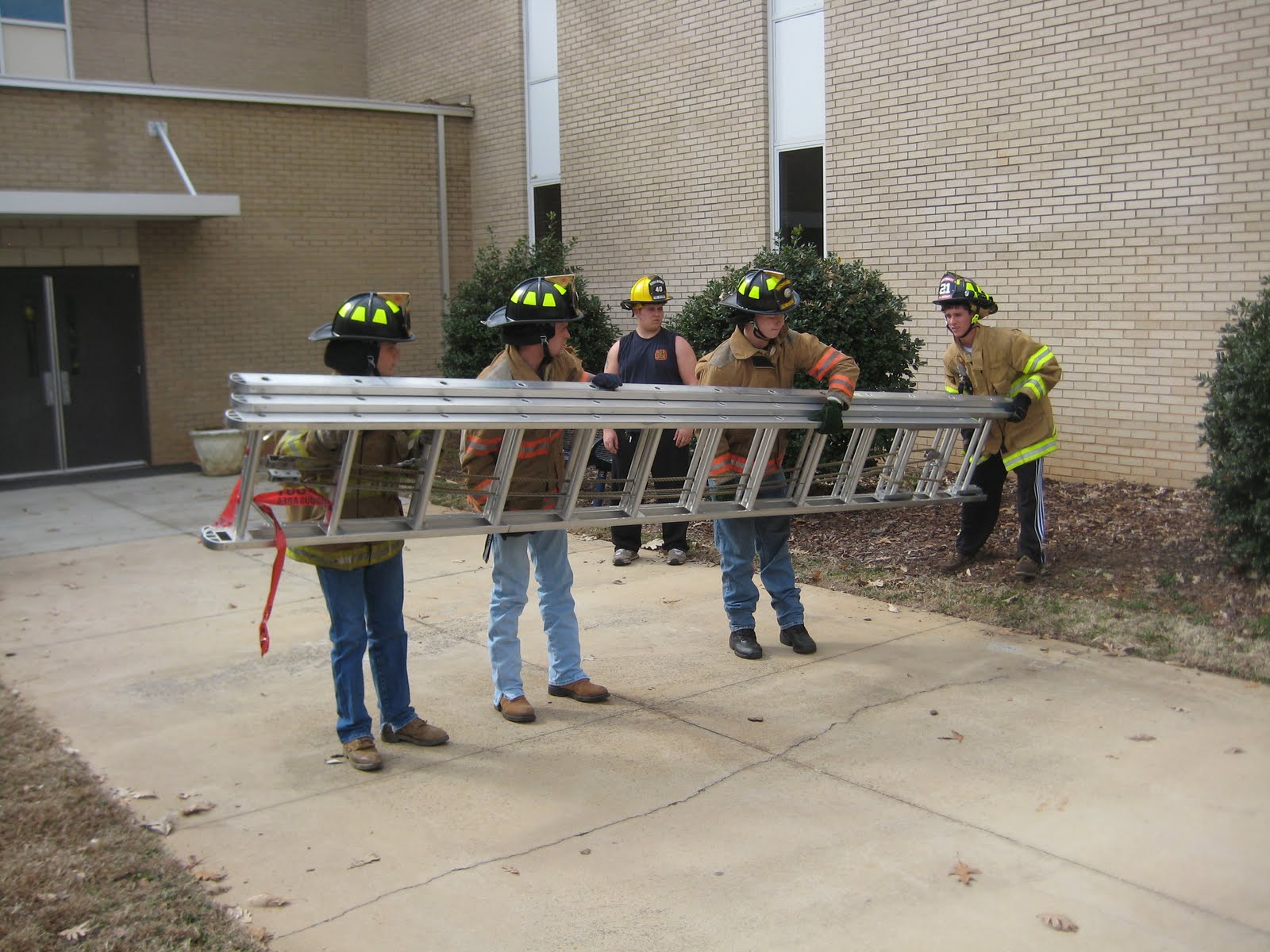 Concord High School Fire Academy: Ladder Practicals with the 35 foot ...