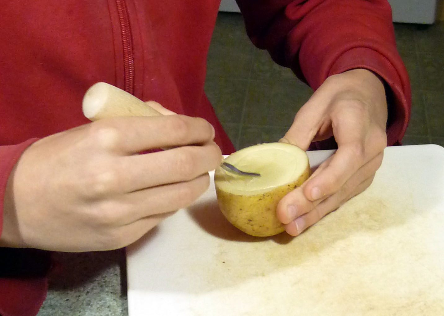 Black and White: Potato Prints