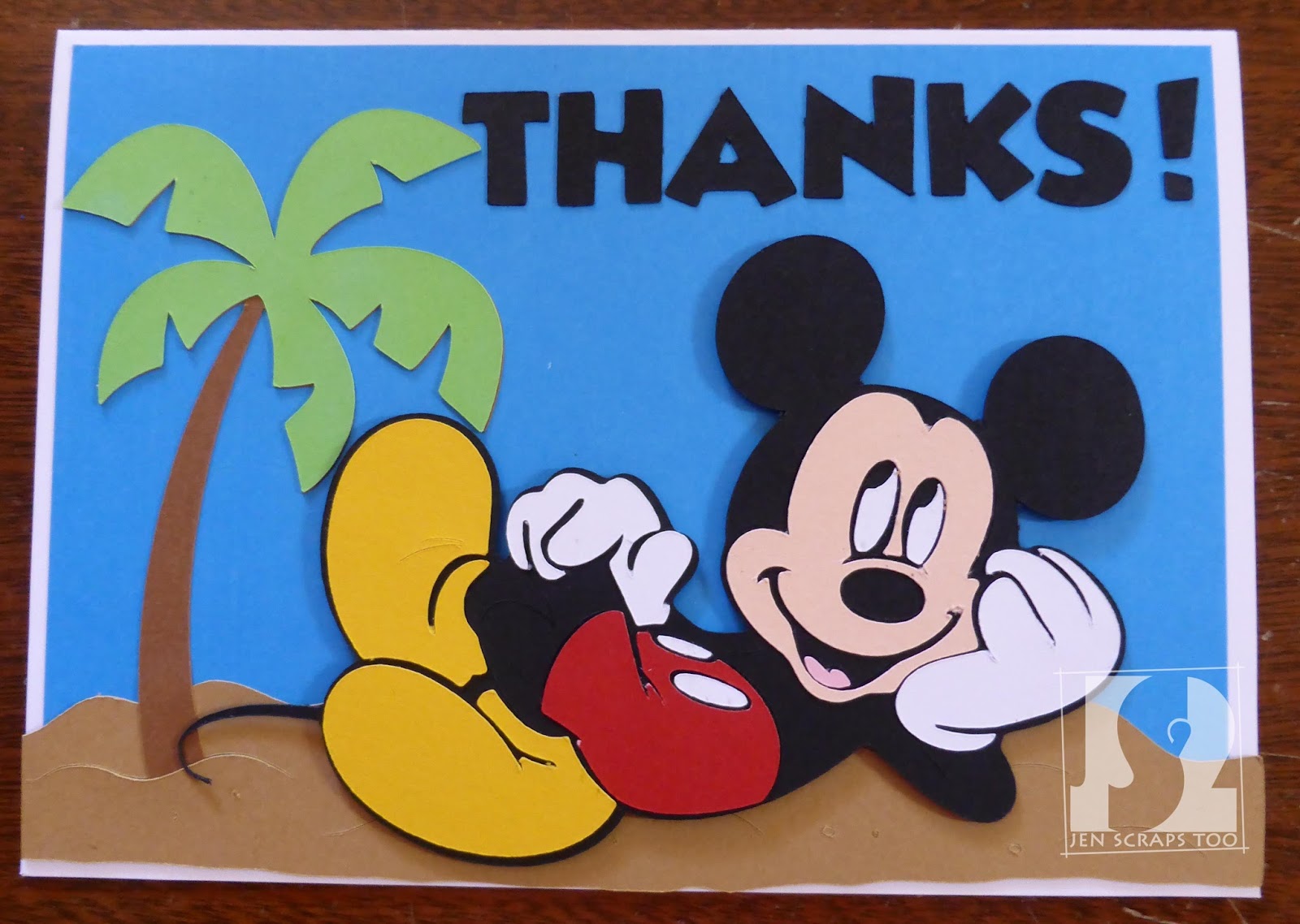 Jenscrapstoo: Mickey Thanks