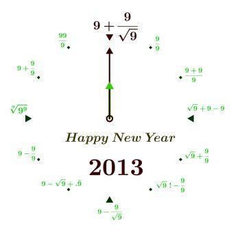 Happy 2013 By GeoGebra Clock - Matem@ticaMente