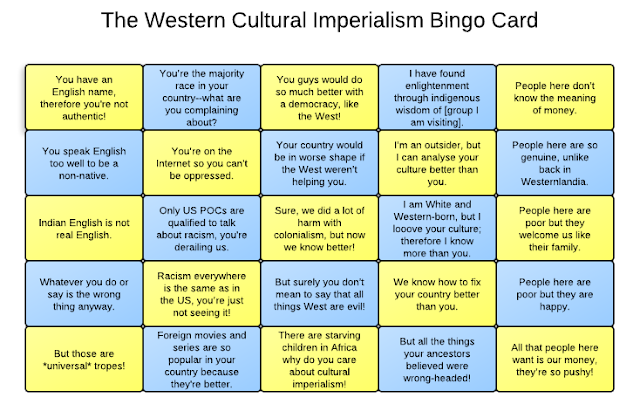 Silver Goggles: Introducing: The Cultural Imperialism Bingo Card!