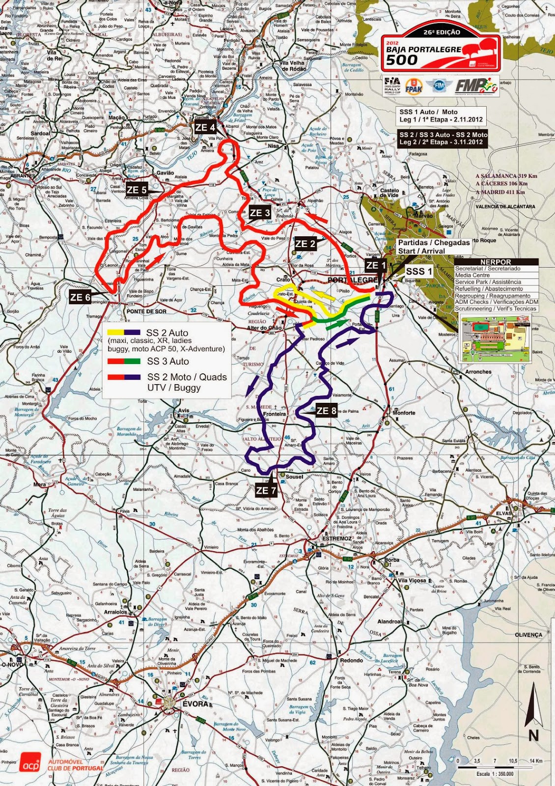 Notícias de Castelo de Vide: Mapa completo da BAJA Portalegre 500