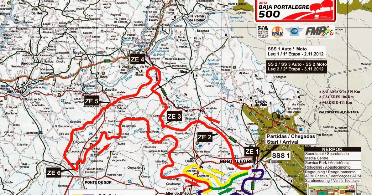 Notícias de Castelo de Vide: Mapa completo da BAJA Portalegre 500