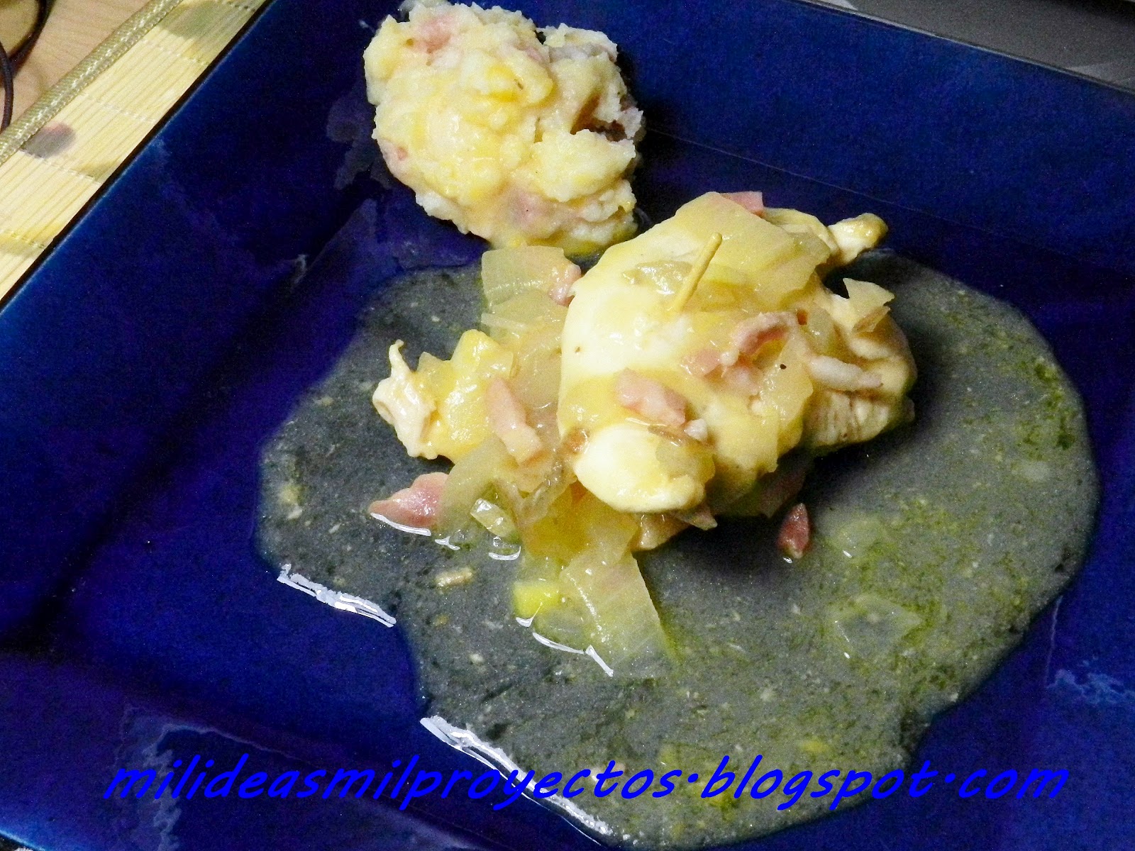 POLLO CON PURÉ DE PATATAS Y BOLETUS - Mil ideas, mil proyectos