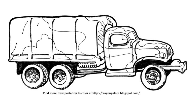 Army Truck Coloring Pages