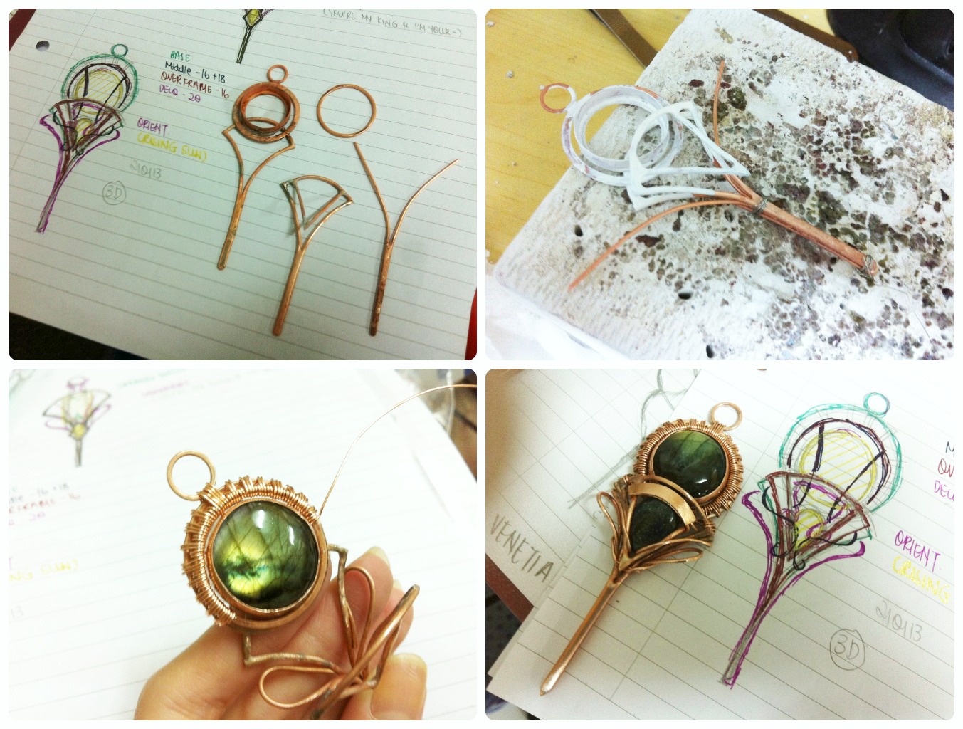 Handmade wire wrapped, filigree, fantasy and steampunk jewelry.