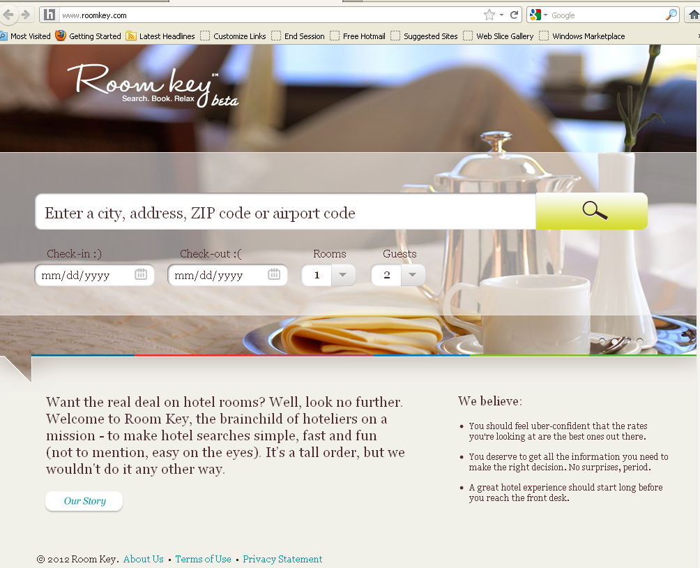 Touristic: Tourism & Technology Thursday - New Hotel Search Engine Room Key