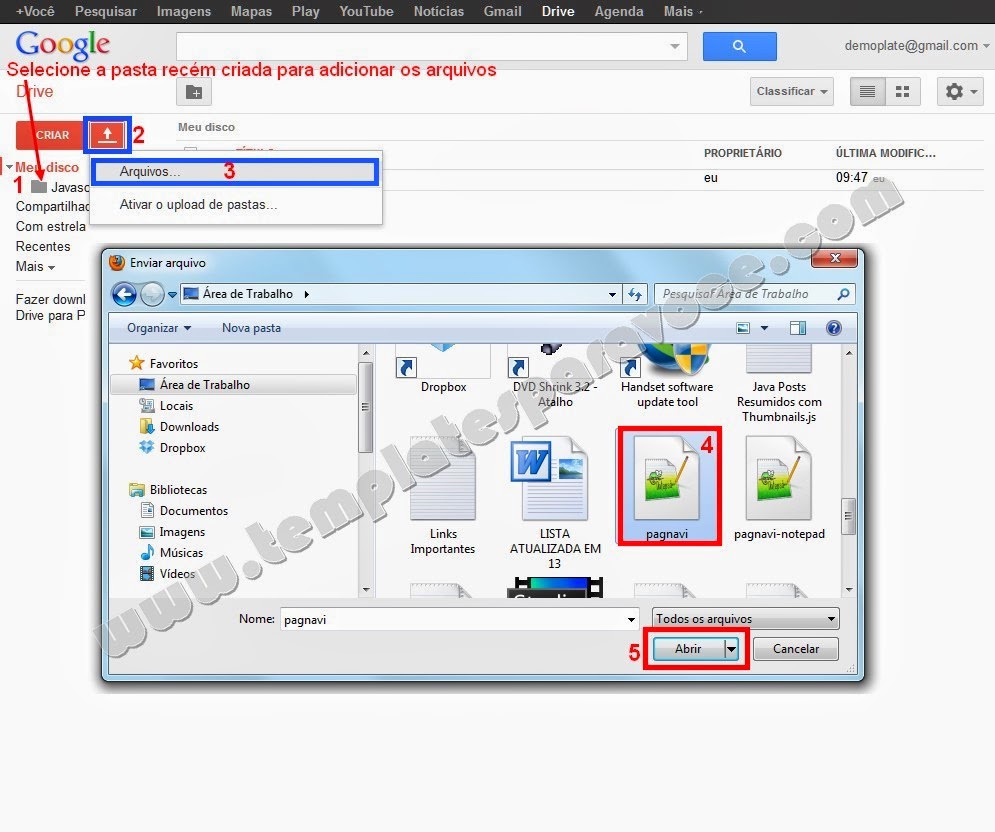 Como Hospedar JavaScript no Google Drive - Templates para VOCÊ