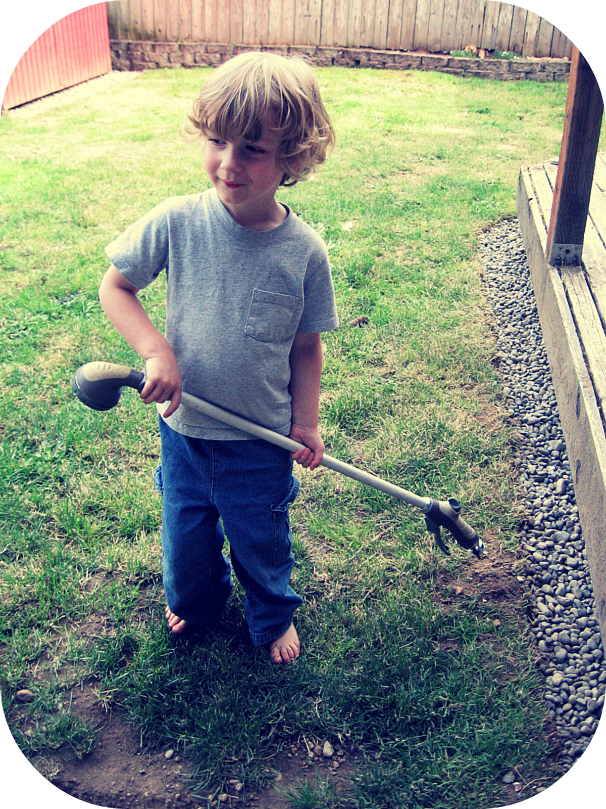 Earthen Vessel: Daniel's weed whacker...