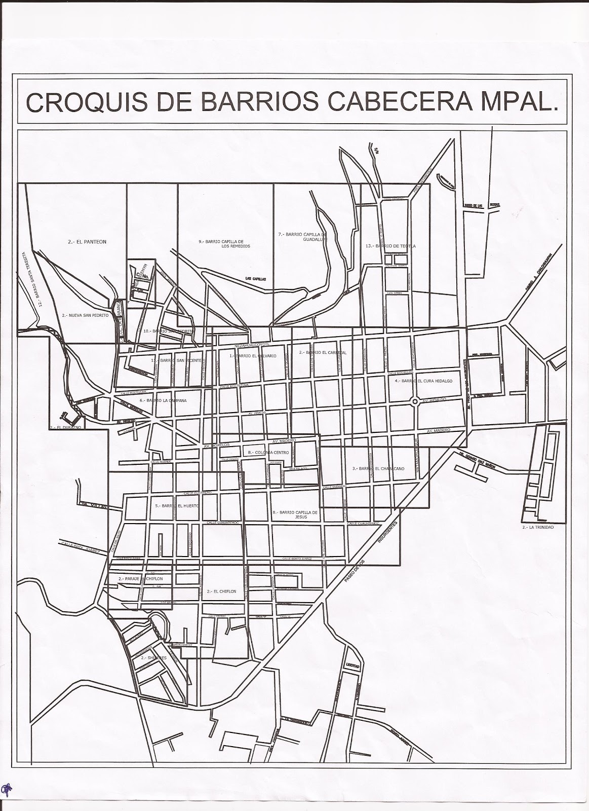 TENANCINGO HISTORIA Y TRADICIONES: CROQUIS DE TENANCINGO DE DEGOLLADO