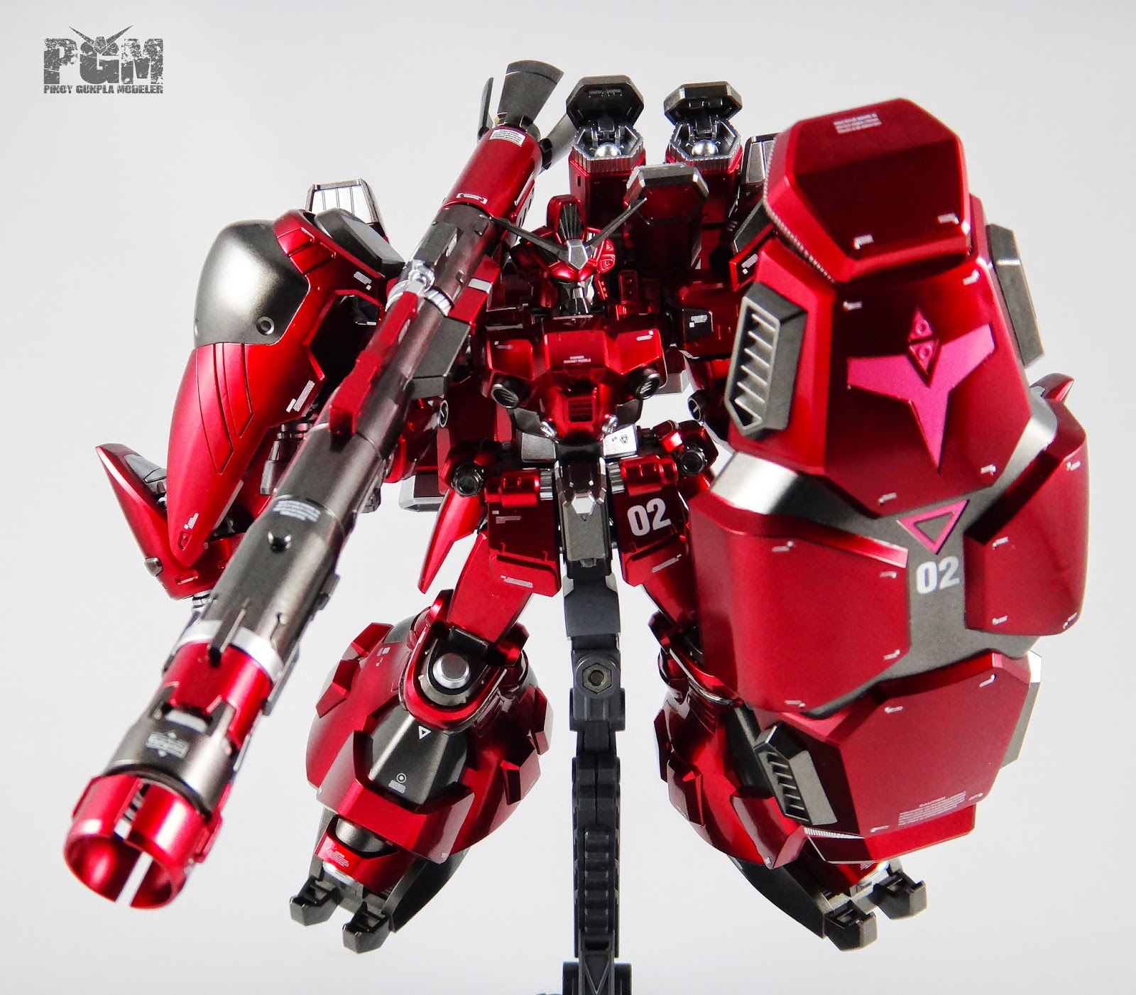 Painted Build: HGUC 1/144 Gundam GP02A Physalis (Type-MLRS) "Metallic ...