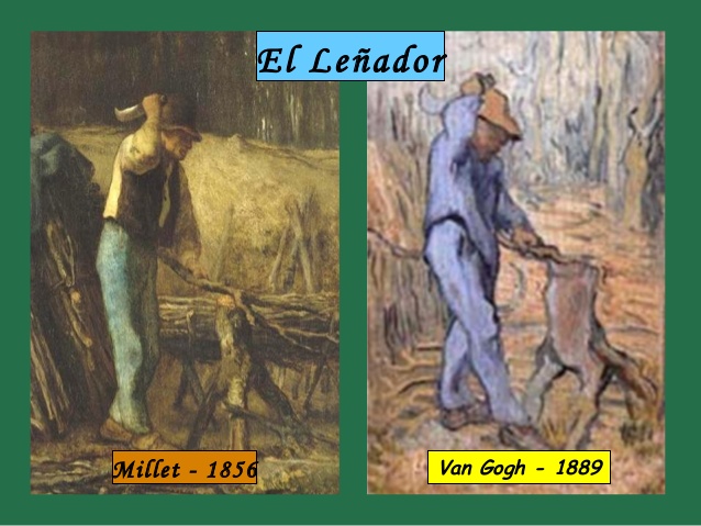 El leñador, Millet, Van Gogh