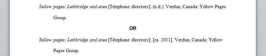 J. N. Malinsky's Work Blog: Citing a Telephone Book (APA Style, 6th ed.)