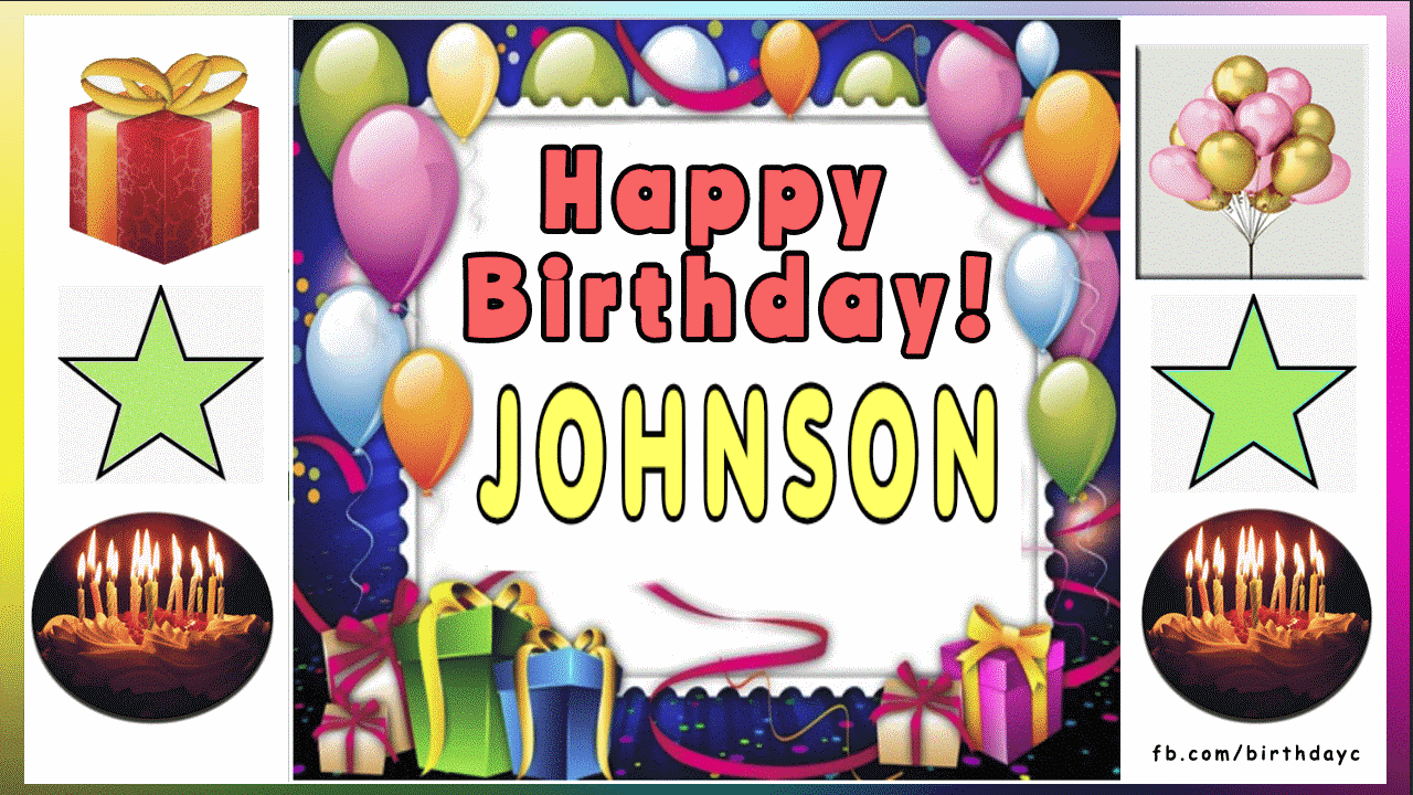 Happy Birthday JOHNSON images gif