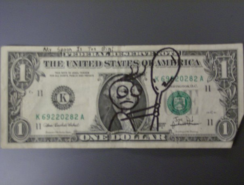 20 Funny Defaced Dollar Bills (20 pics) | Daily Fun Pics