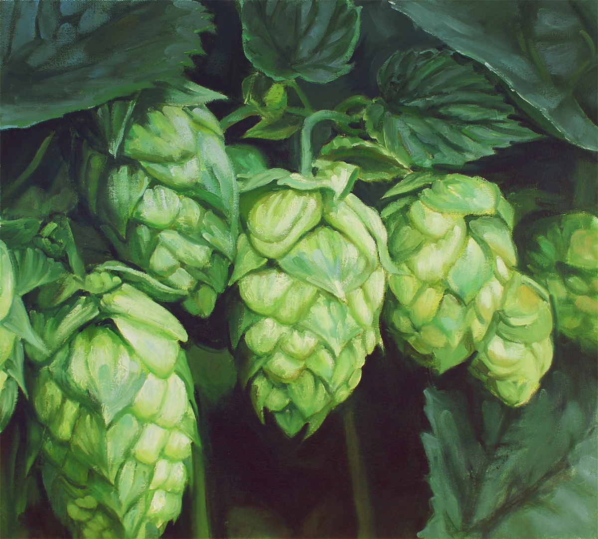 Beer Paintings - Paying tribute to fine beer with fine art.: Hops, Hops ...