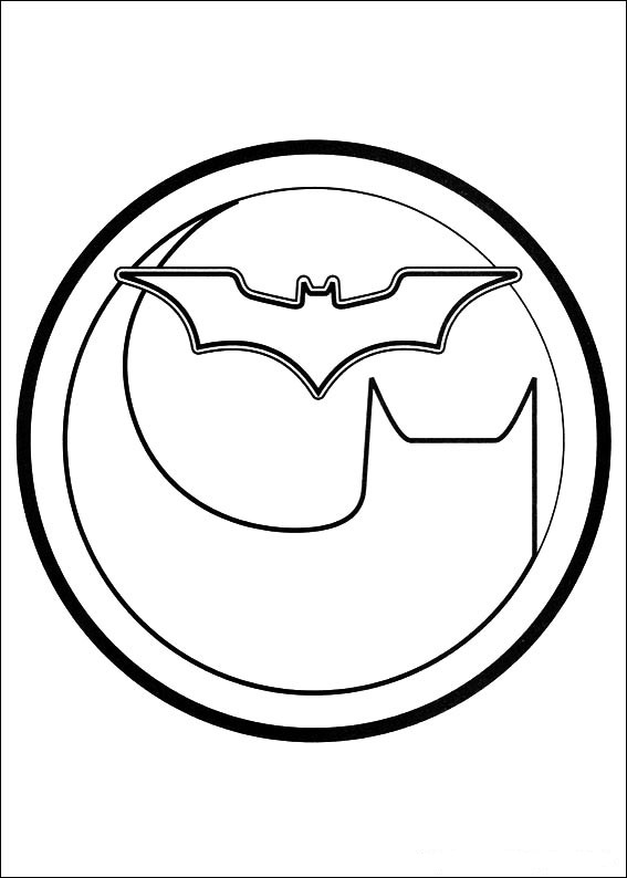 Batman Coloring Pages: Batman Sign Coloring Page