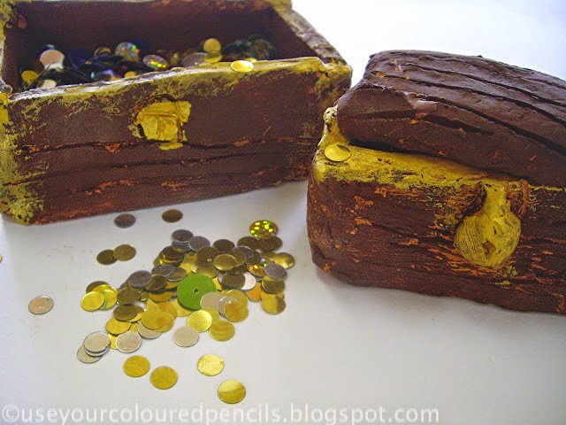 Use Your Coloured Pencils: Clay Treasure Chests