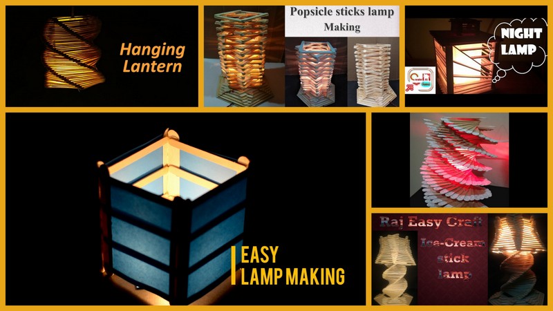 Popsicle Sticks Lamps and Lanterns