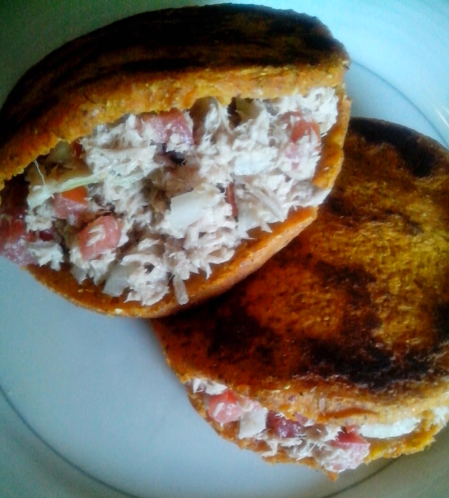 Simplemente Saludable: Arepa de auyama con atún