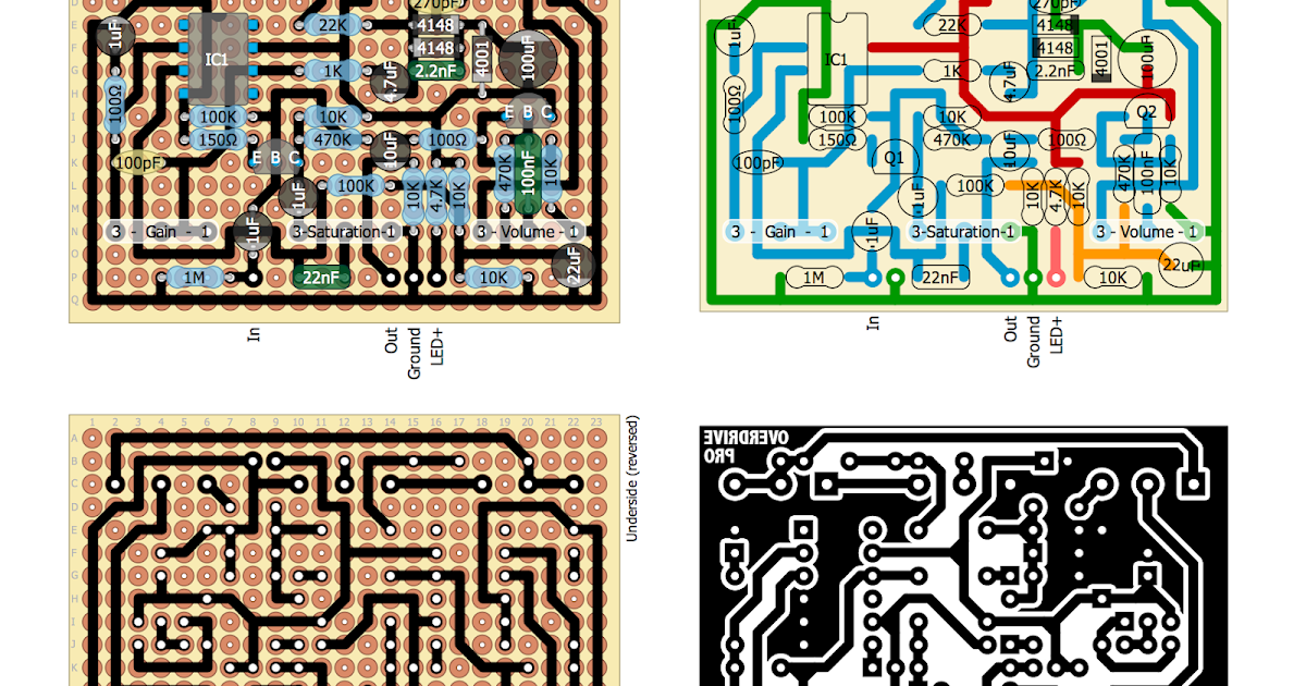 Perf and PCB Effects Layouts: AMZ Overdrive Pro