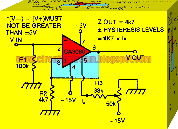 Electronic Schmitt Trigger with Programmable Hysteresis Circuit Diagram ...