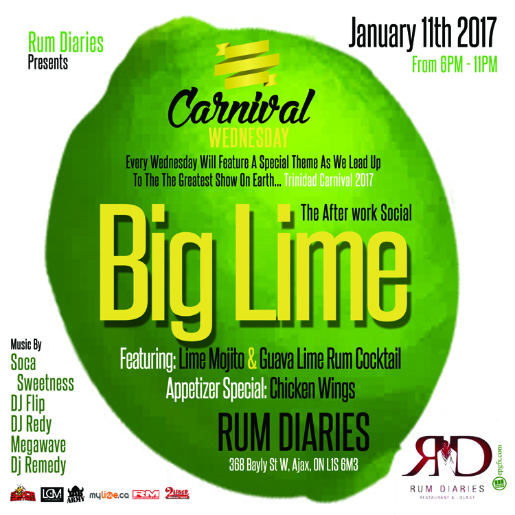 C.A. Confidential: The Big Lime After Work Social @ Rum Diaries, Ajax ...