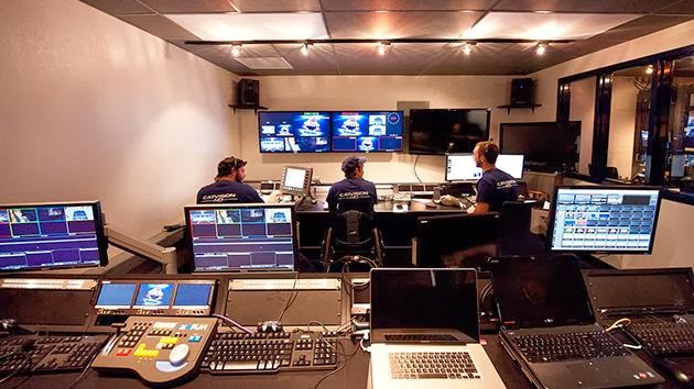 The Trench: Video editing furniture desk and LAN station overview