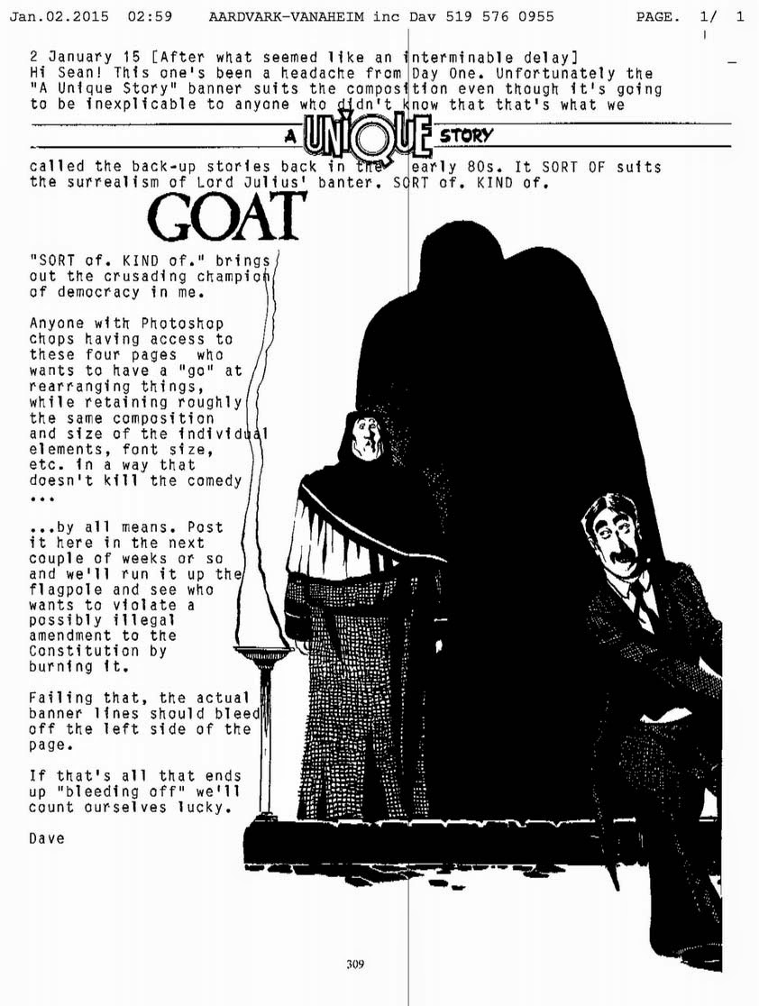 A MOMENT OF CEREBUS: Restoration Bulletin-- GOAT redesign?