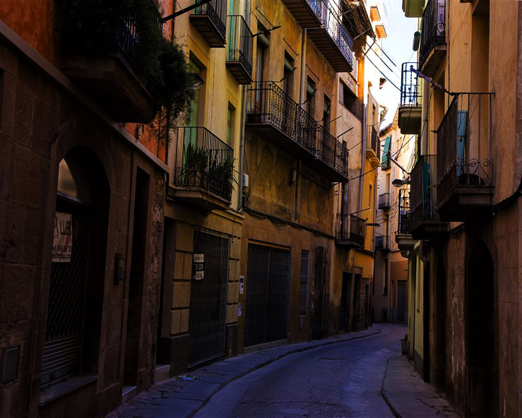 Exploring the streets of Cardona, Spain