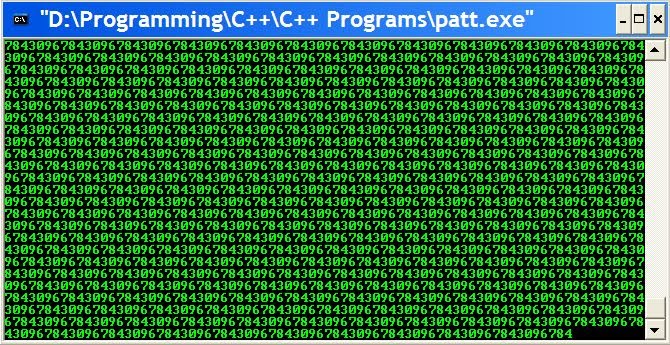 GREEN Matrix Pattern - PROGRAMMING