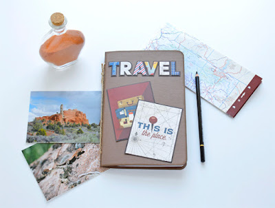 FotoBella: Handmade Travel Journal with PhotoPlay Here & There Collection