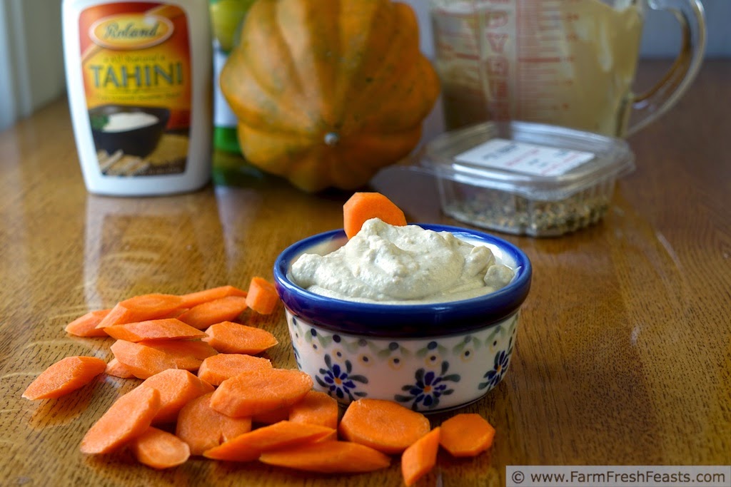 Farm Fresh Feasts: Greek-Seasoned Acorn Squash and Tahini Dip