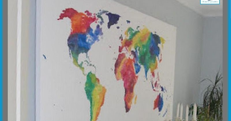 DIY And Household Tips: DIY World Map Wall Art