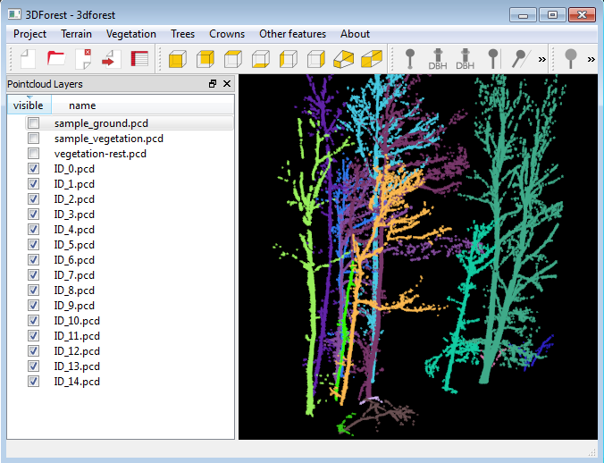 dominoc925: Segment individual trees from TLS point clouds with 3DForest