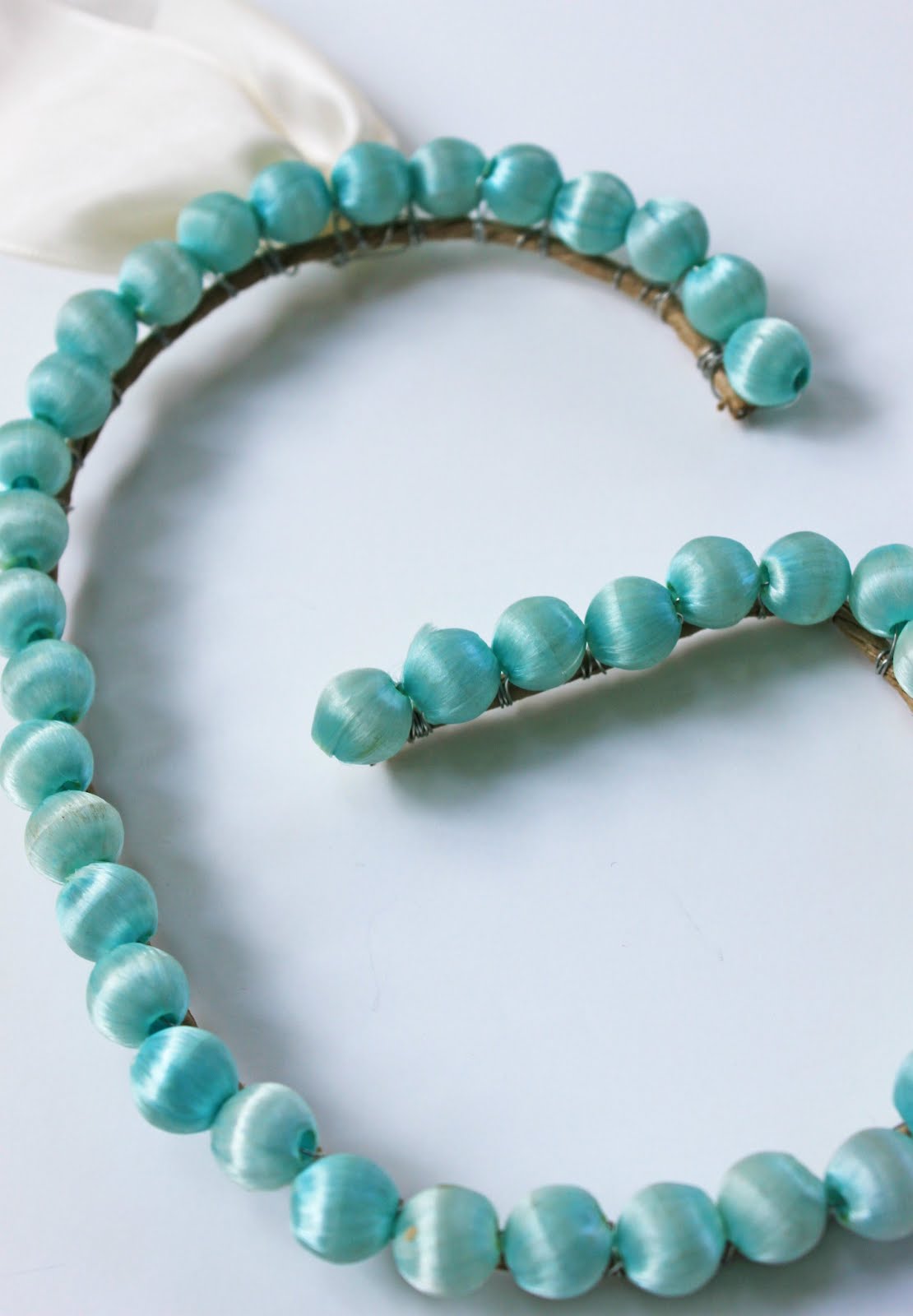 While Wearing Heels: Beaded Monogram Tutorial