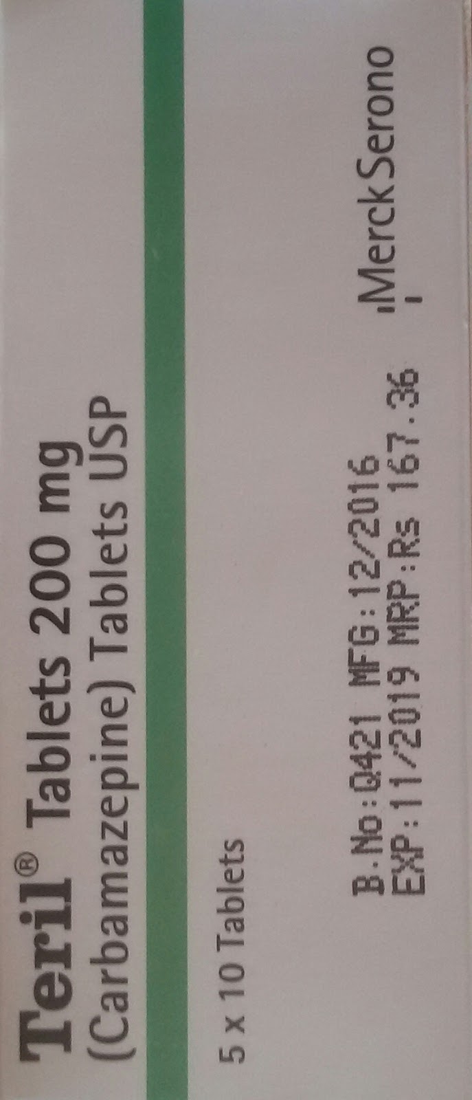 Medicine Guide: Teril corbamazepine tablets by Merck