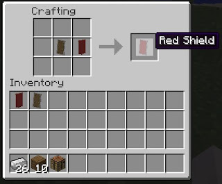How to create a protective shield and pattern shield on minecraft