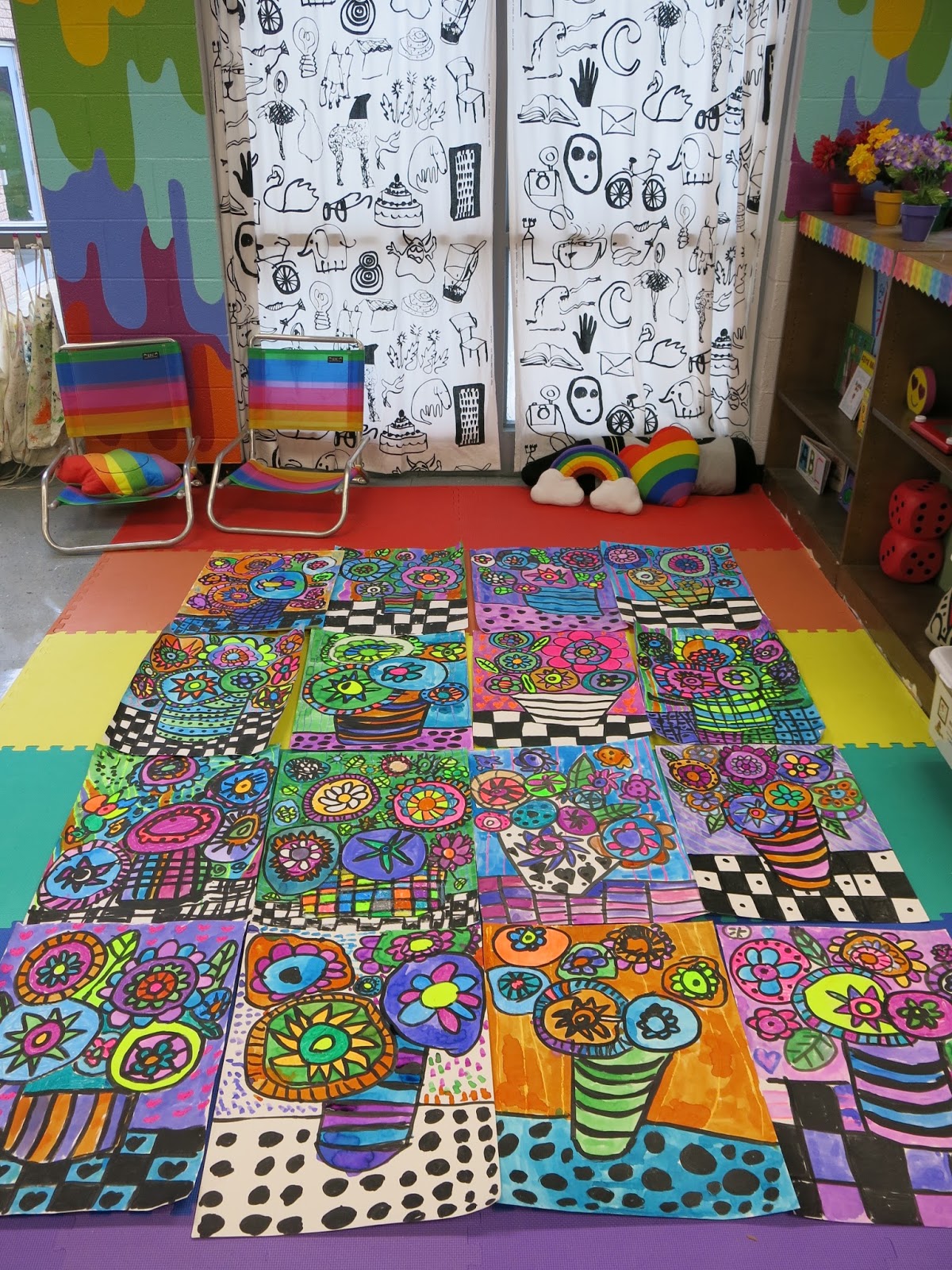 Cassie Stephens: In the Art Room: Heather Galler Inspired Bouquets by ...