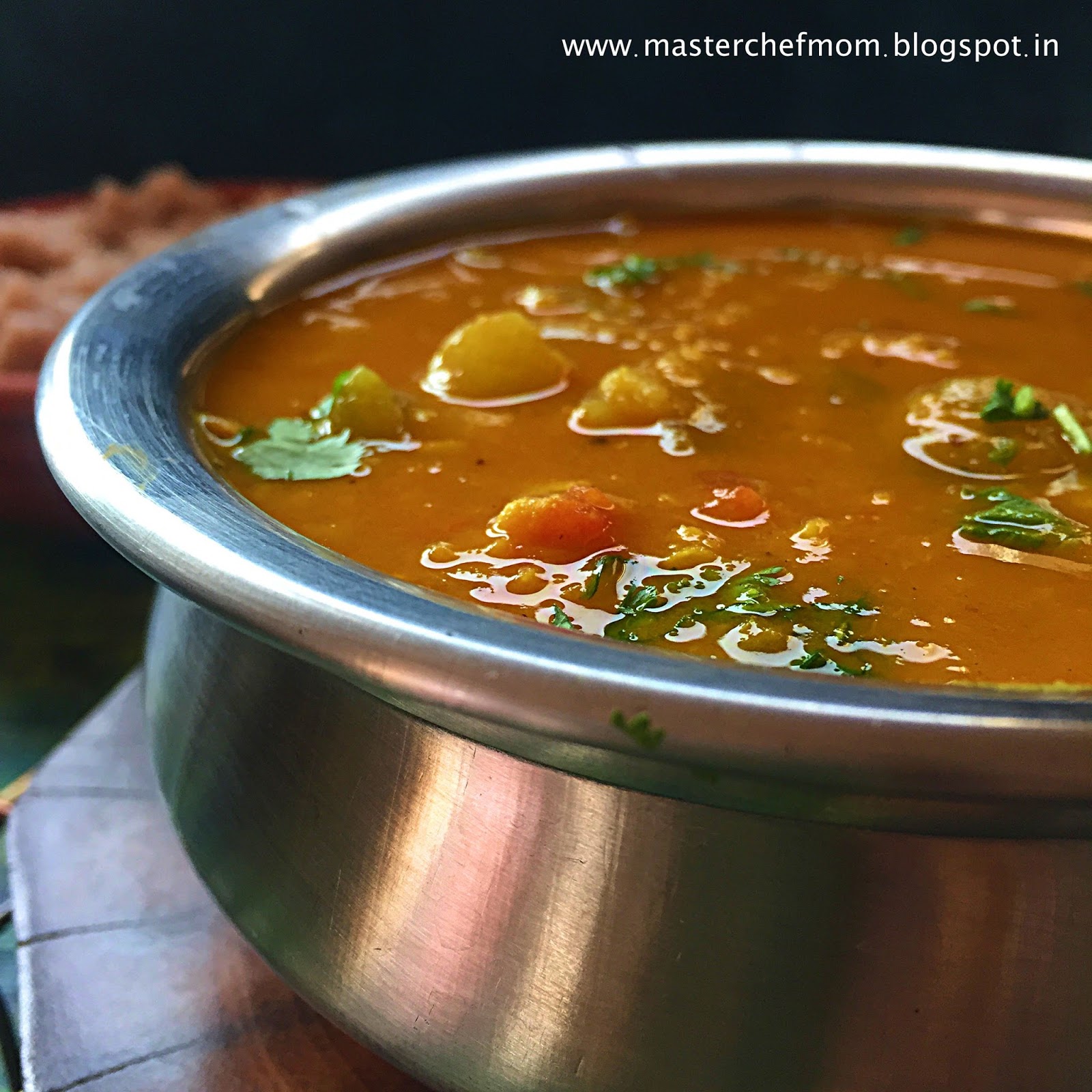 MASTERCHEFMOM: Quick Sambar | Pasipayaru Sambar | Moong Dal Sambar ...