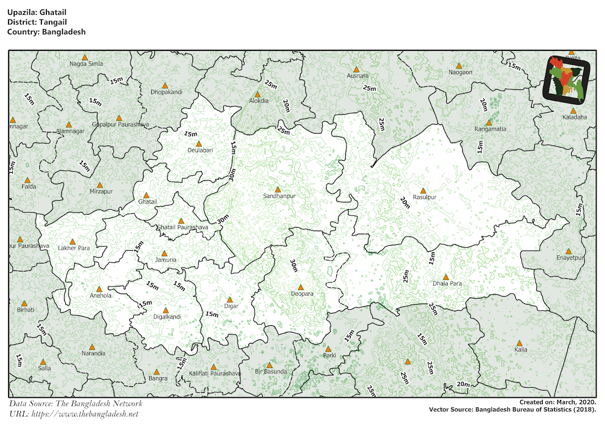 Mouza & Land Use Maps of Ghatail Upazila, Tangail, Bangladesh - Tourism ...