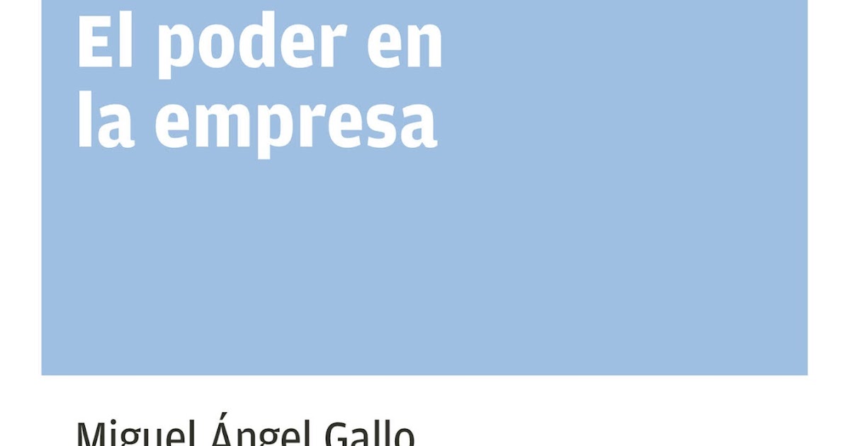 Nuevo Viernes - Nuevo Libro: El poder en la empresa