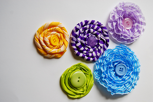 Happy to be creating: ribbon spring flower pot