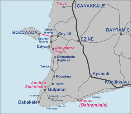 Turkey Tourist Maps: Assos Maps