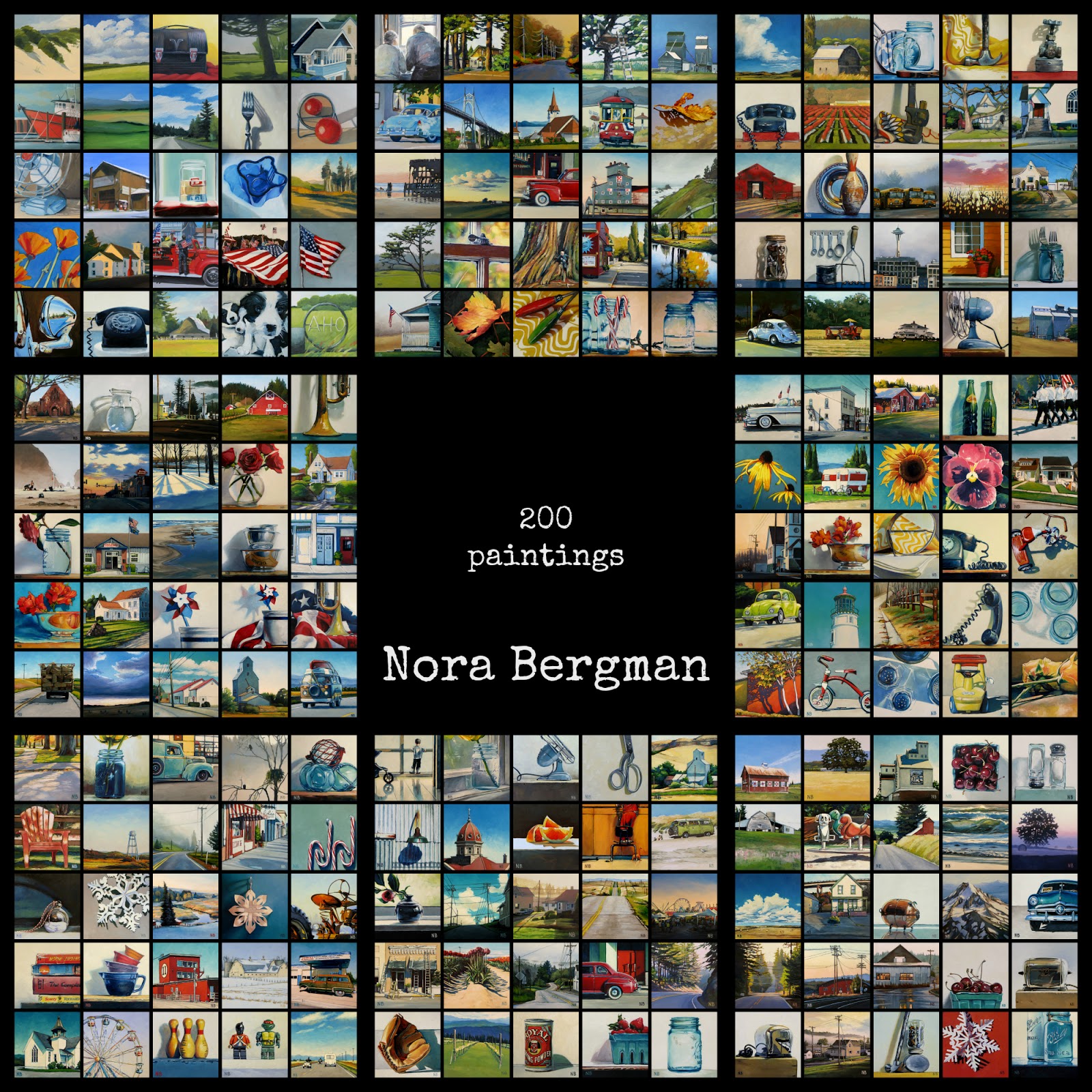Nora Bergman, Artist: 200 paintings...