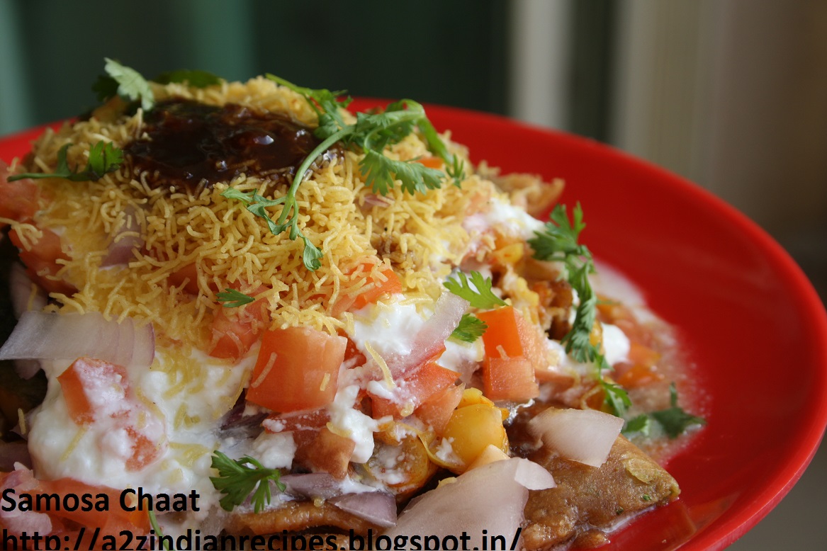 a2zindianrecipes: Samosa Chat